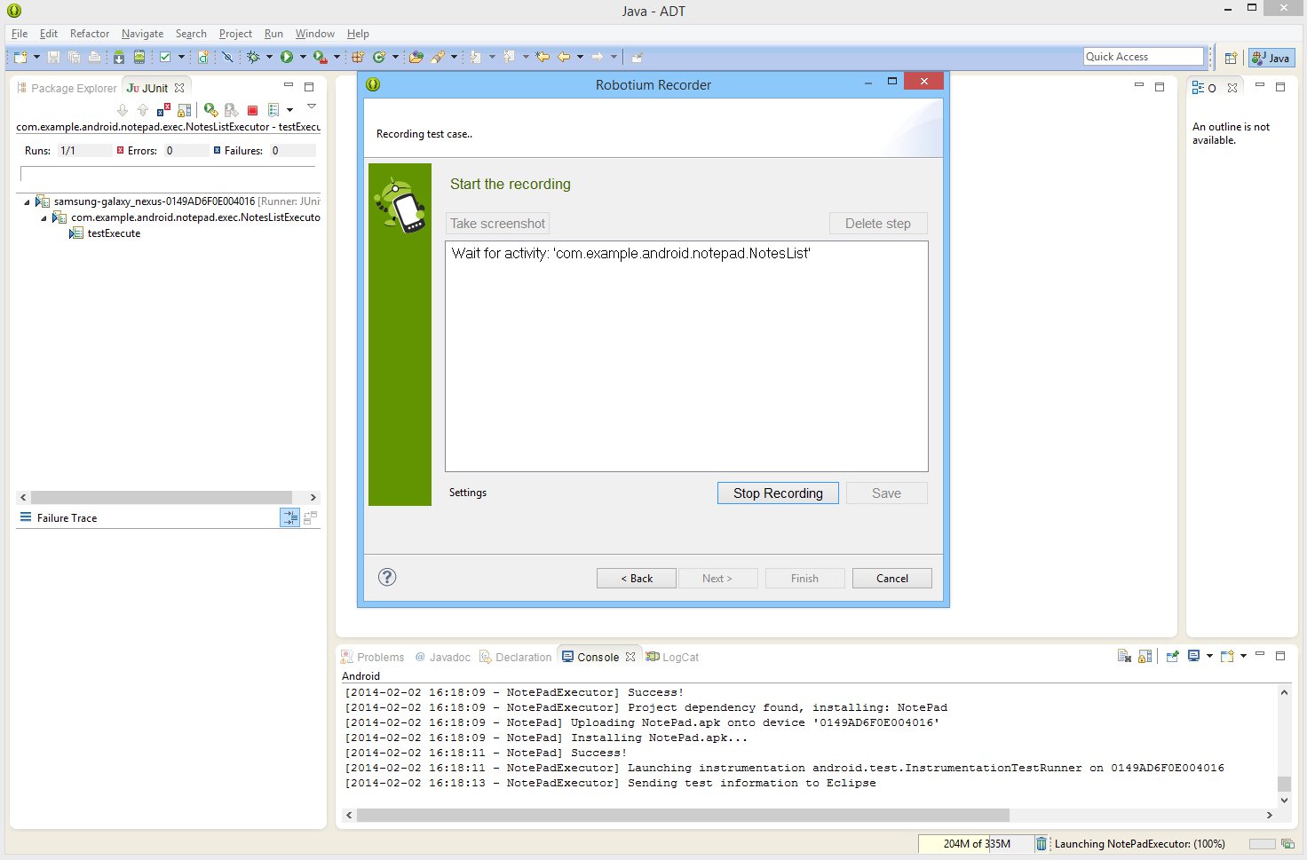 How to record your Android Tests with Robotium Recorder