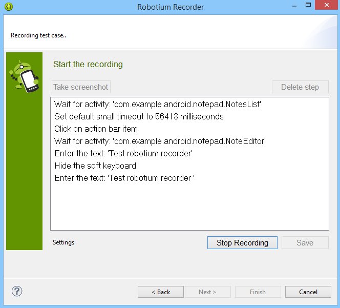 How to record your Android Tests with Robotium Recorder