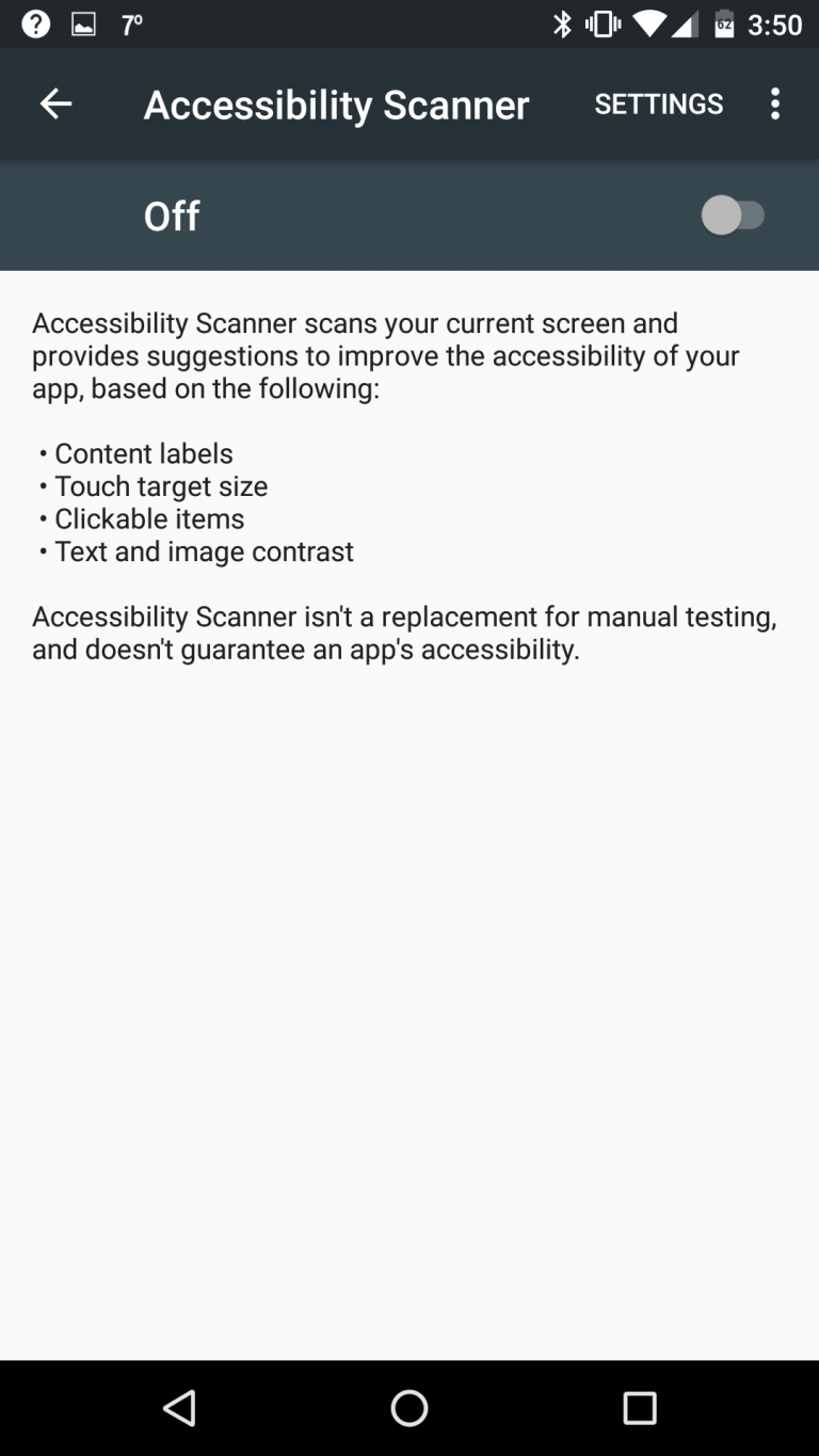 Accessibility Scanner - Adventures in QA